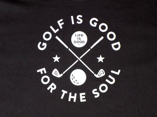 Life Is Good Golf Is Good For The Soul 3XL Charcoal Black Crusher T ...