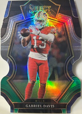 2022 Select Gabriel Davis Black And Green Premier Level Die Cut No. 112 ...