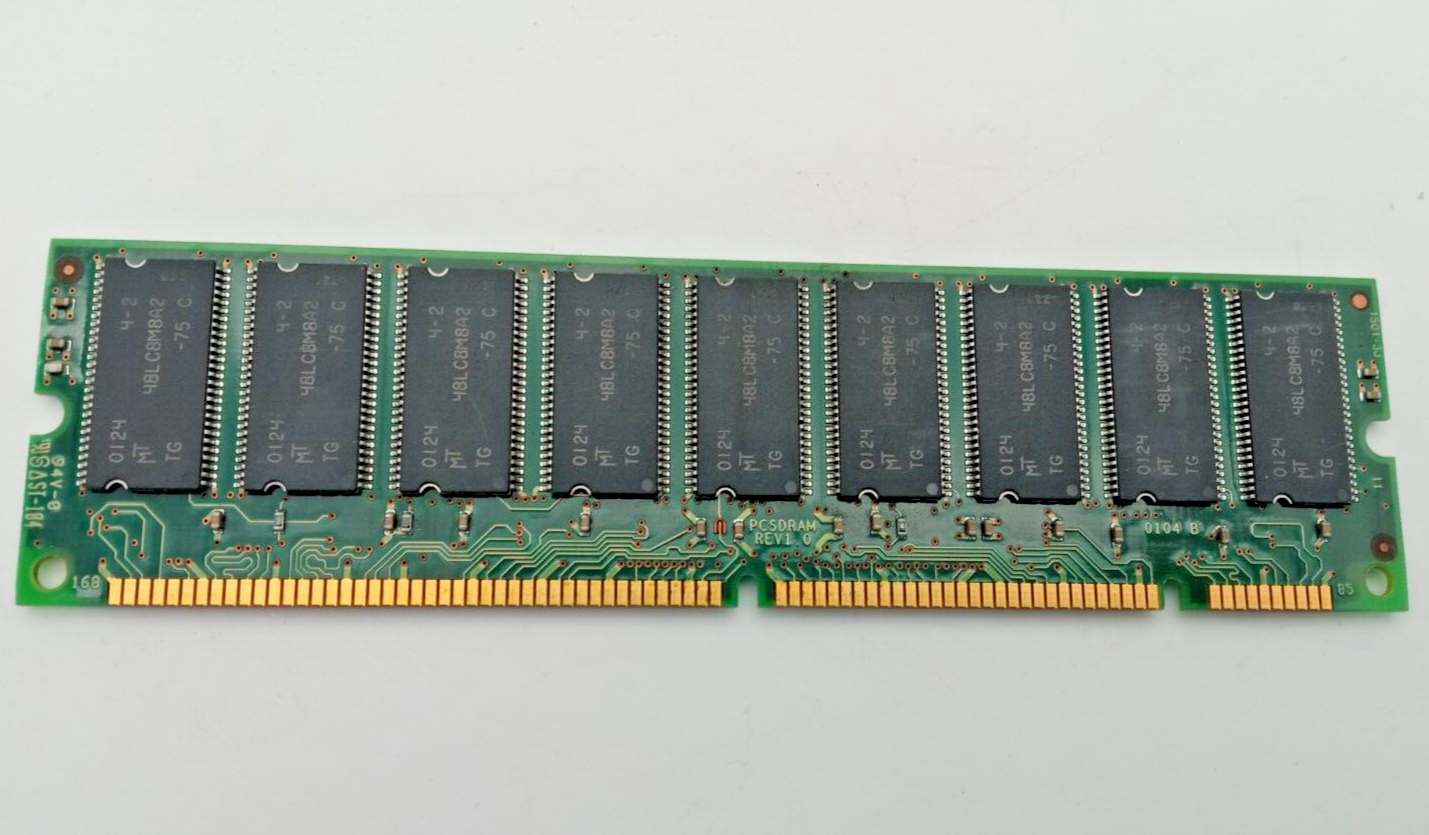 MT18LSDT1672AG-10EC7 MICRON 128MB SDRAM 100MHZ PC100 168 PIN ECC DIMM ...