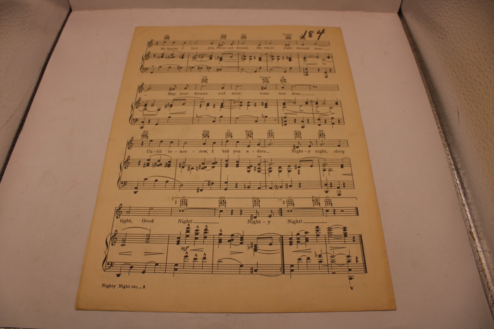 Nighty Night Until Tomorrow 1931 Sheet Music F5BB3 | eBay