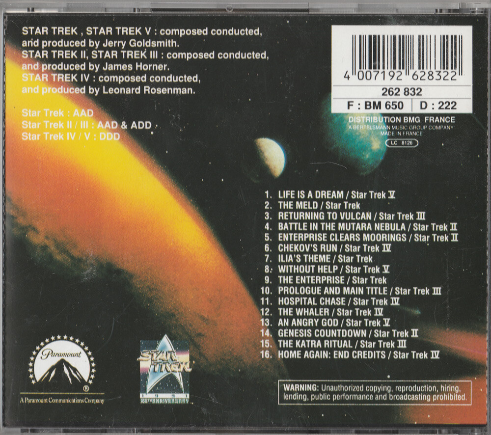 STAR TREK CD - THE ASTRAL SYMPHONY - COMMEMORATES 25th ANNIVERSARY ...