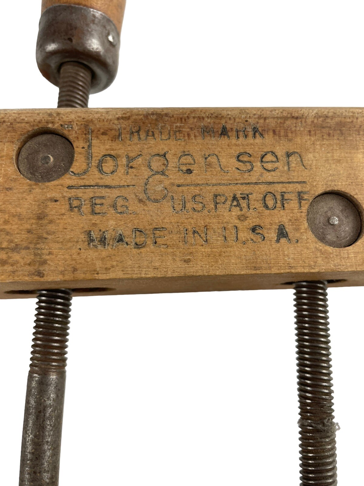 Primitive Old Jorgensen USA Antique Wood Carpenters Clamp | eBay