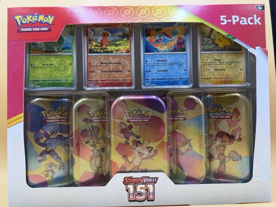 Pokemon 151 Tins Two Box Set (10 Mini Tins) Costco Bundle Factory ...