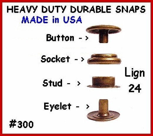 20 sets QUALITY ~ HEAVY DUTY ~ Antique Brass LEATHER SNAPs Fastener KIT ...
