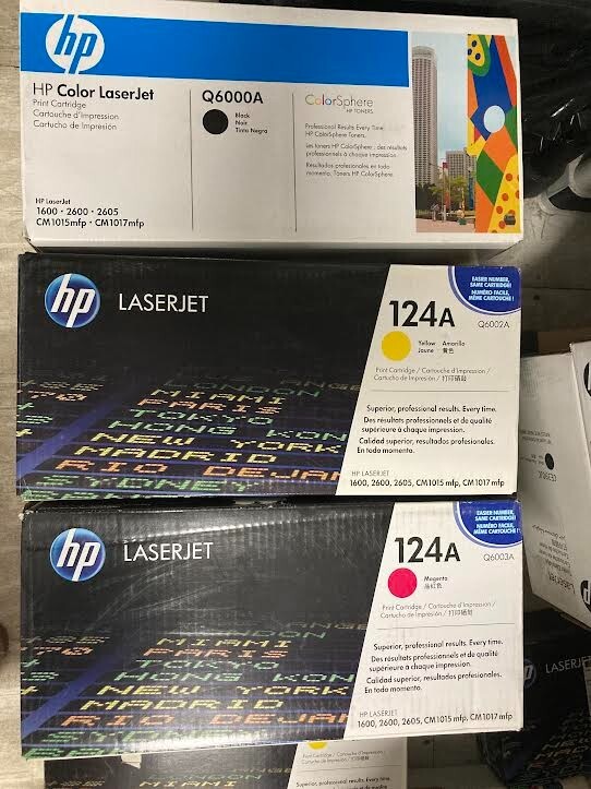 3 X Genuine HP Color LaserJet 2600N 2605 Q6000A Q6000A Q6002A Q6003A HP ...