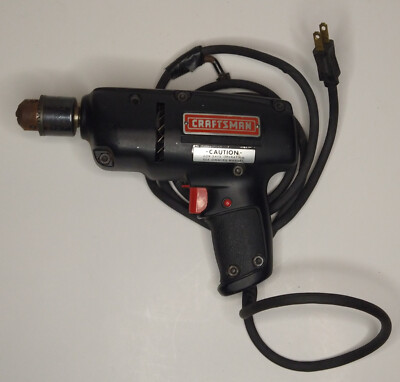 Sears 3/8 inch Electric Corded Variable Speed Hand Drill with chuck ...