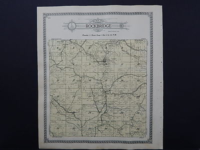 Wisconsin Richland County 1919 Map Double-Sided Henrietta Rockbridge ...