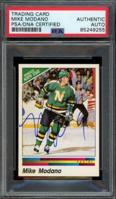 1990 Panini Stickers MIKE MODANO signed ROOKIE (Stars - autograph) PSA ...