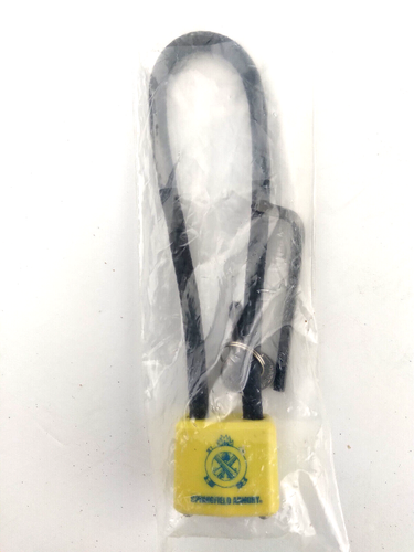 NEW SPRINGFIELD ARMORY YELLOW GUN PISTOL CABLE LOCK GENUINE OEM W/KEYS ...
