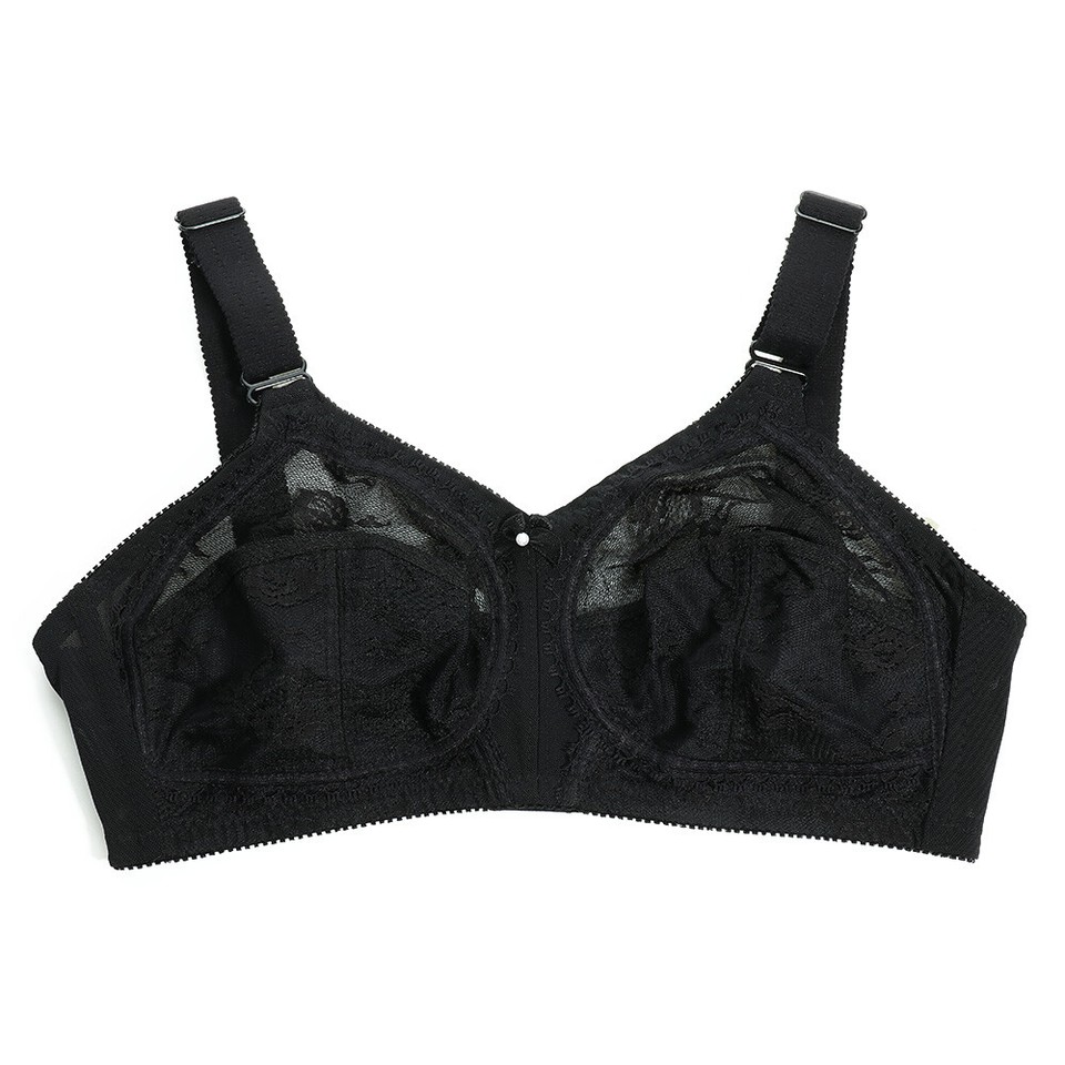 Full Coverage Bralette Wirefree All-Around Comfort Bra Floral Lace Plus ...