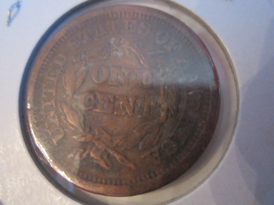 U.S. 1851 ONE CENT COIN - LARGE CENT BRAIDED HAIR - LOT #10 - BBA17 | eBay