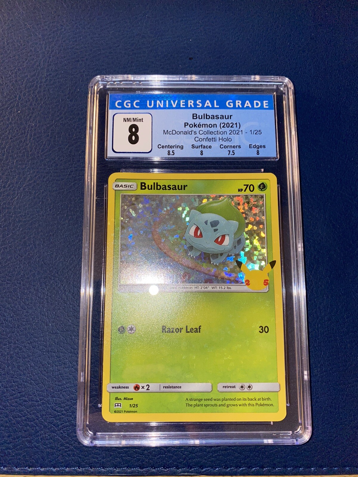 2021 Bulbasaur Holo McDonalds 1/25 CGC 8 (with Sub Grades) Pokemon TCG ...