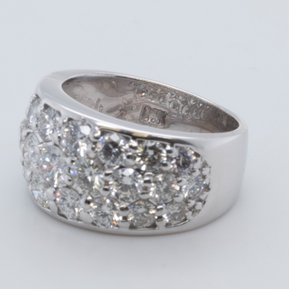 14k White Gold Pave Diamond Cluster Ring 2.00ctw G VVS1 Size 4.25 | eBay