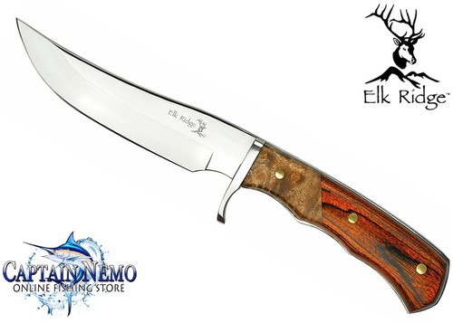 ELK RIDGE HUNTER KNIFE FULL TANG FIXED BLADE HUNTING DEER SKINNING ...