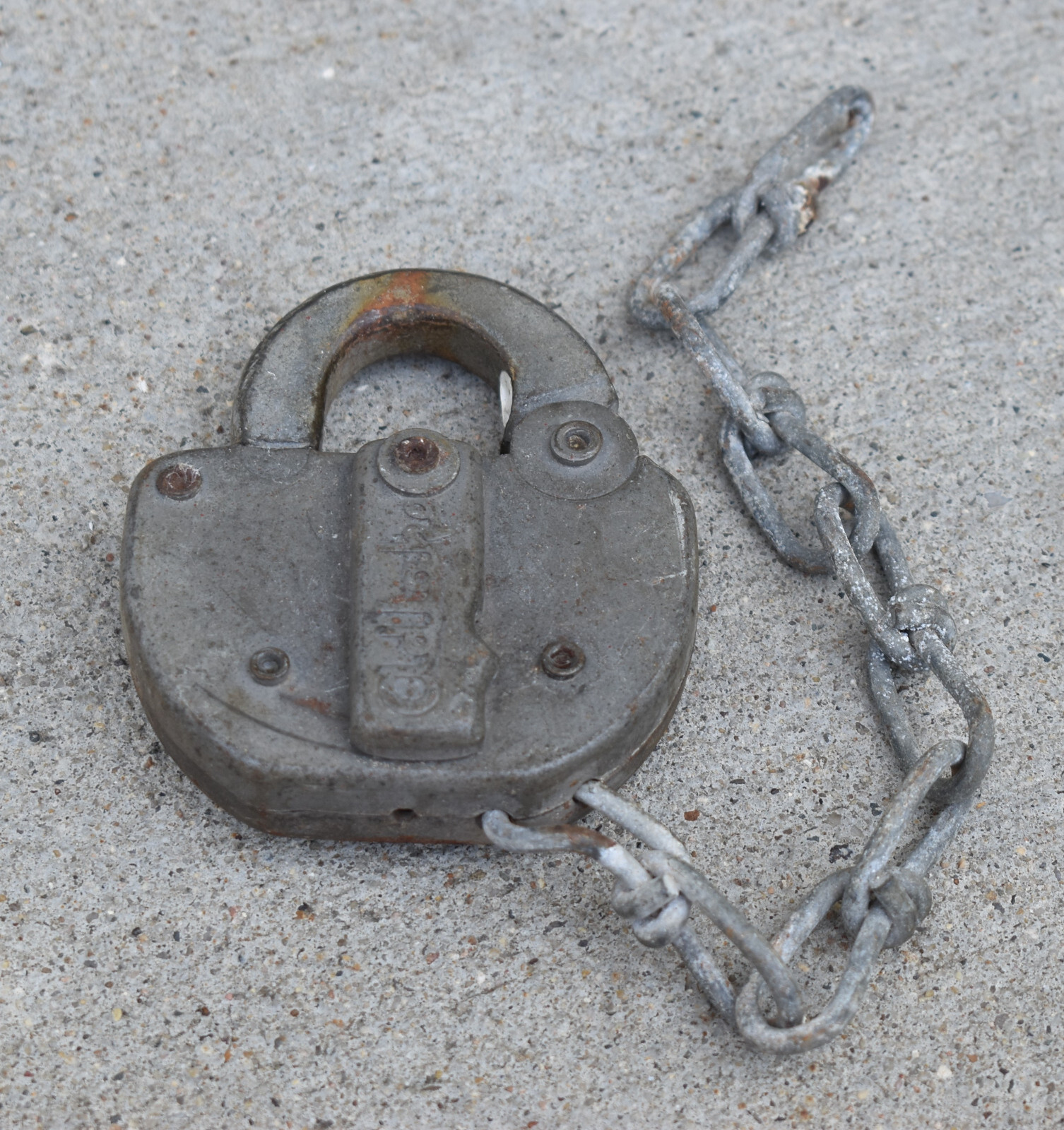 Vintage Adlake Railroad Railway Padlock Lock with Chain | eBay