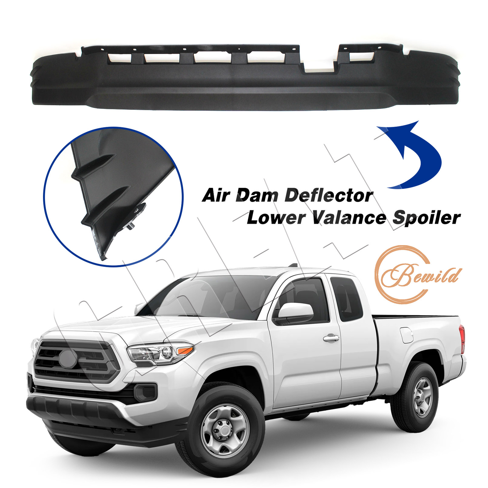 Front Bumper Air Dam Deflector for 2016-2020 Toyota Tacoma Pickup ...