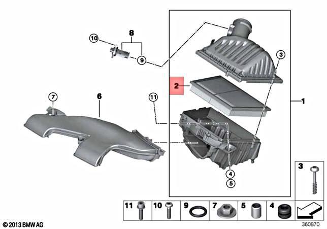 Genuine BMW MINI Jcw F39 F40 F44 F54 F56 F60 AIR FILTER ELEMENT ...