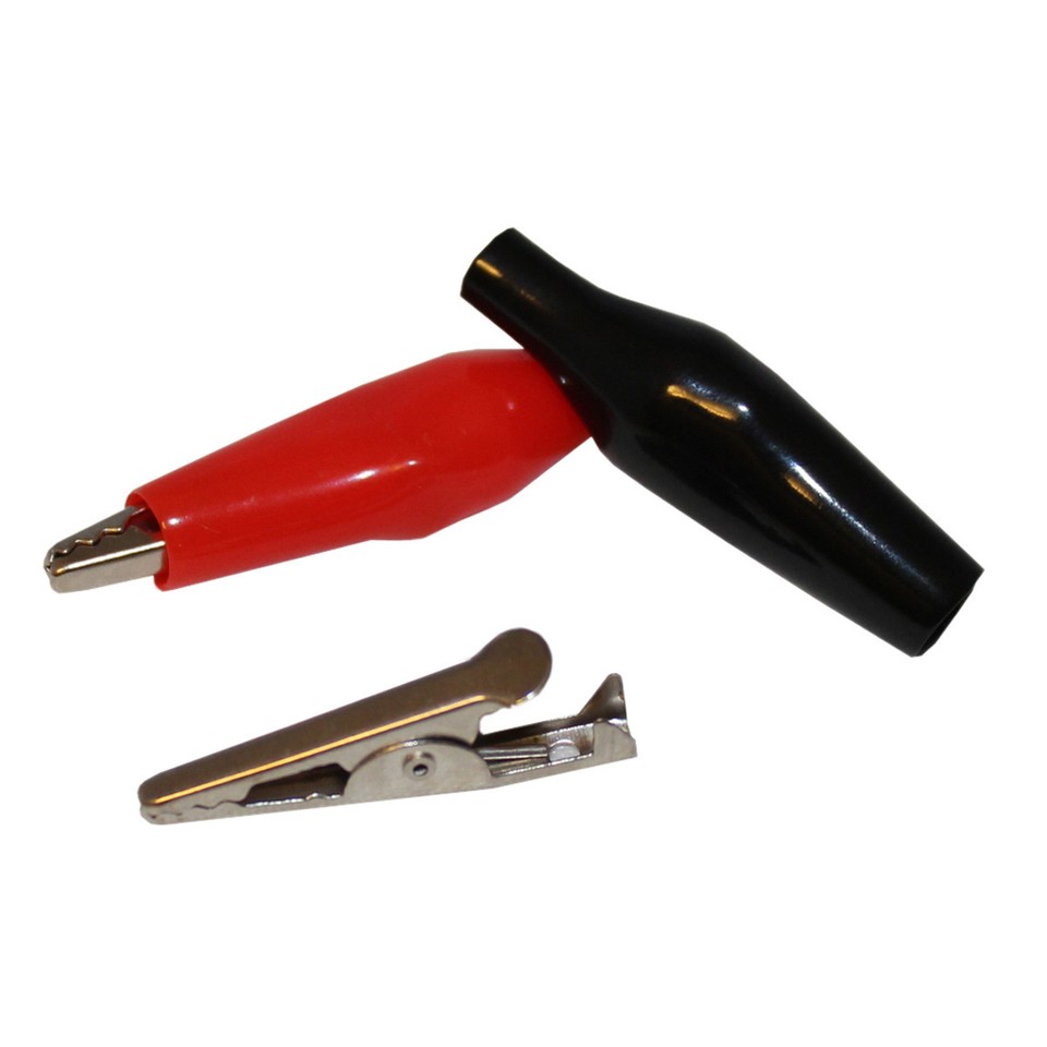 25X Insulated Alligator Clips Jumper Test Lead Crocodile Clamps 45mm ...