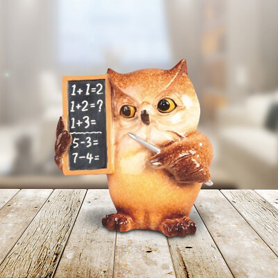 3.75"H Owl Teacher Teaching Math Statue Figurine Home Decor Unique Gift ...