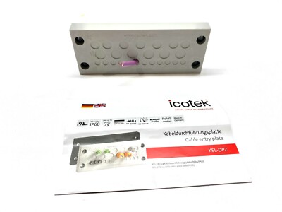 Icotek KEL-DPZ 24/25 Gray 147mm x 58mm x 14mm High Density Gland Plate ...