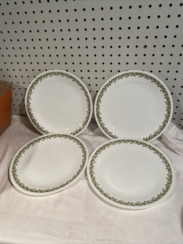 Vintage Corelle Spring Blossom Green Crazy Daisy Dinner Plates Lot Of 4 ...