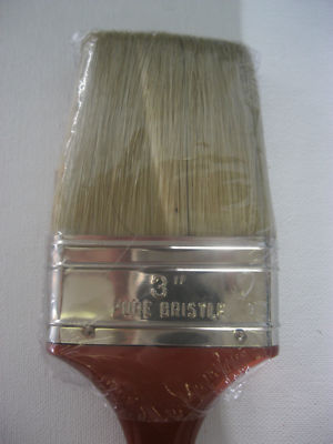 Professional High Grade Quality Straight Thick Paint Brush Pure Bristle ...