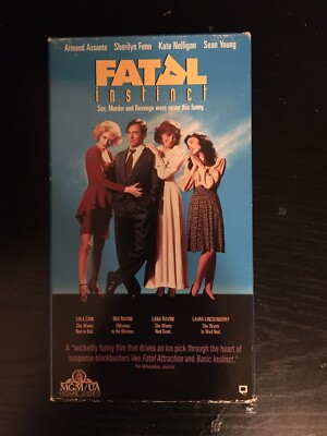 VHS Fatal Instinct Sean Young Armand Assante Former Family Video Rental ...