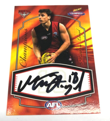 2006 Select AFL Champions Promotion Card Autographed Card Matthew Lloyd ...