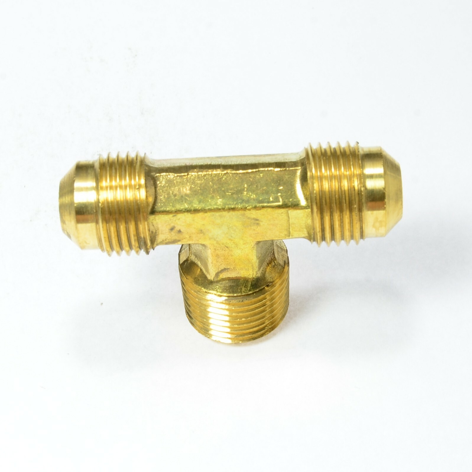 Branch Tee T Sae 45 Flare 3/8 Male to 3/8 Male Npt Pipe Natural Gas ...