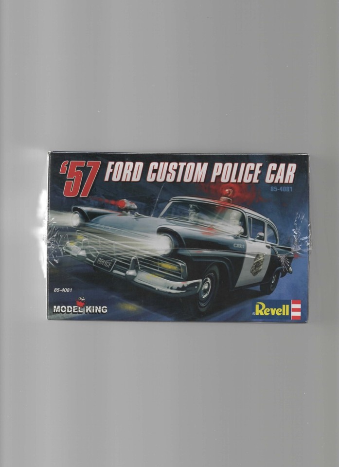 REVELL / M.K. '57 FORD CUSTOM POLICE CAR MODEL KIT FACTORY SEALED -FREE ...