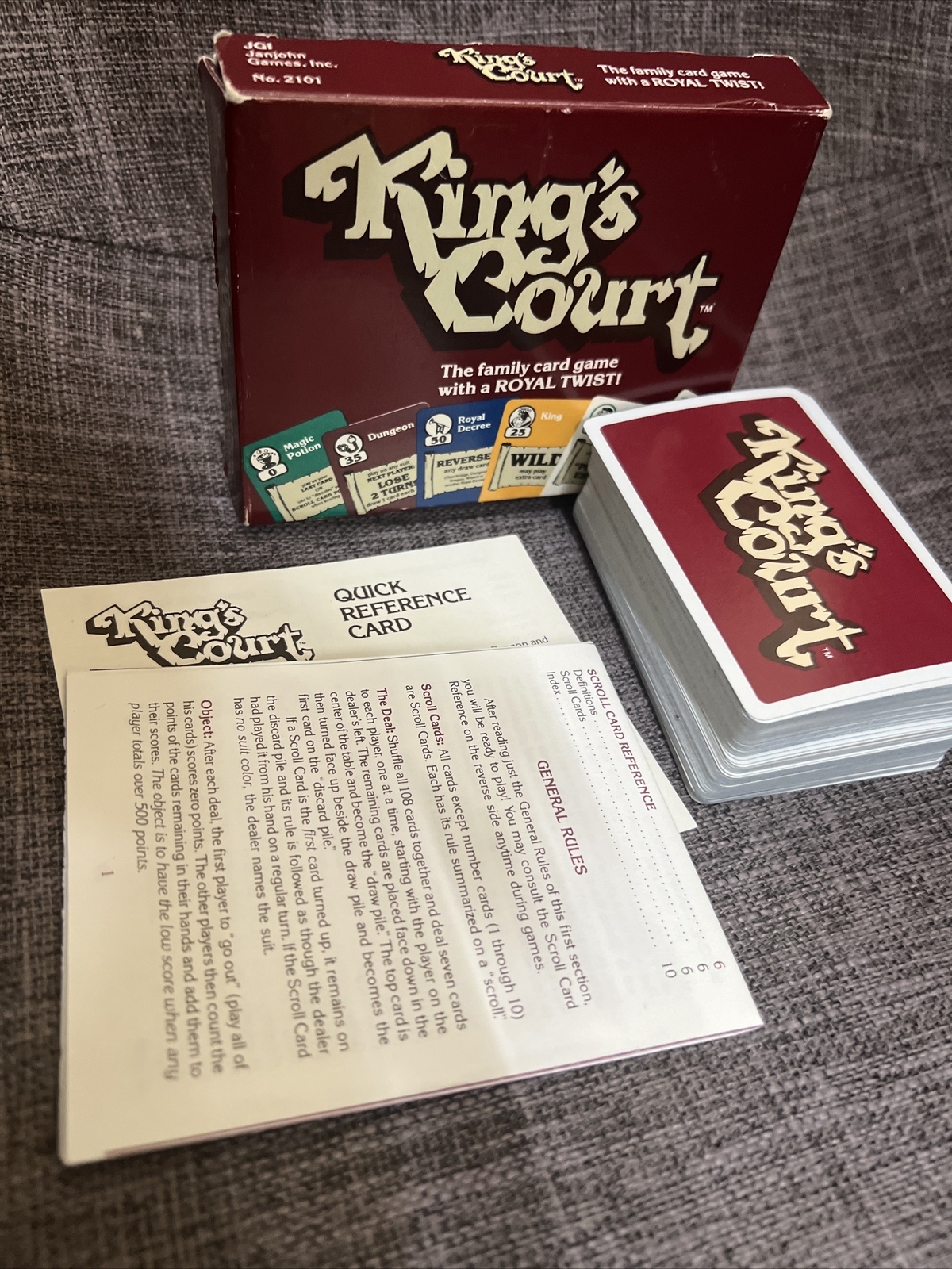 John Johnson's Game King's Court Card Game 1983 Complete with Original ...