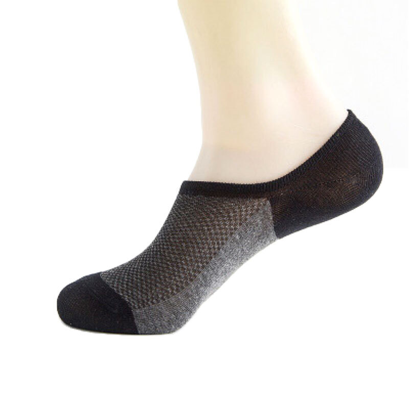 6 Pairs Men Women NO SHOW BAMBOO SOCKS Non Slip Heel Grip Low Cut ...
