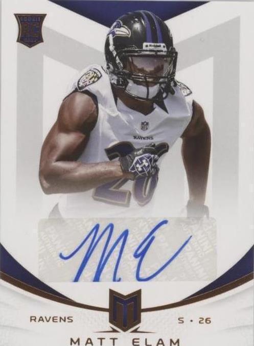 2013 Panini Momentum - Matt Elam #168 Rookie Signatures /599 (AU, RC ...