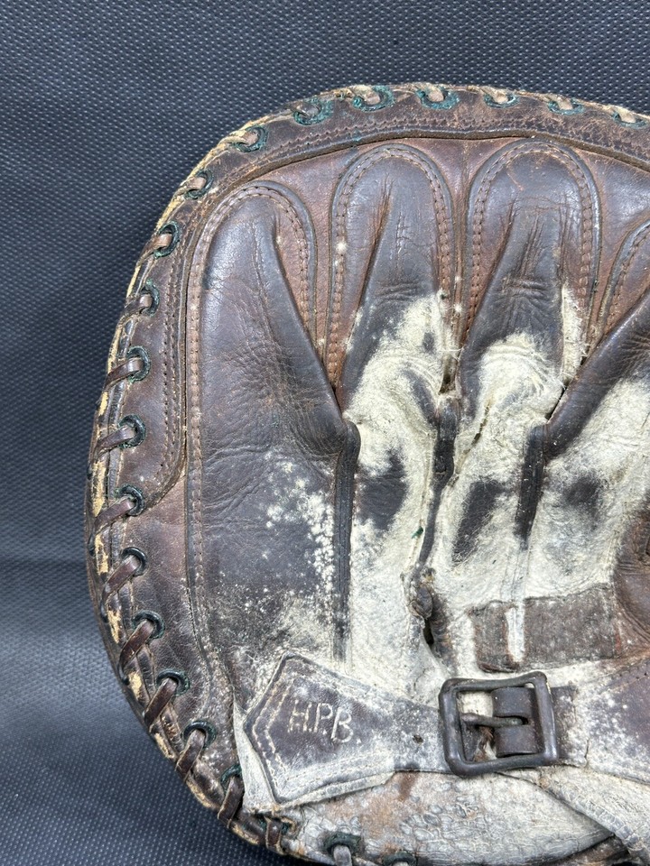 Vintage Catchers Mitt Leather Baseball Glove RHT | eBay