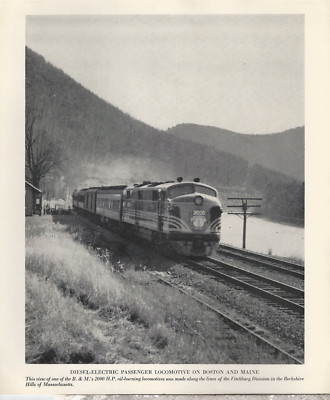 Boston & Maine RR Engine #3800 Passenger Train Berkshire MA 8 1/2x10 ...