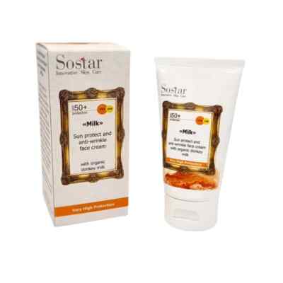 SOSTAR "THE MILK" ANTI-WRINKLE FACE CREAM SPF50+ WITH ORGANIC DONKEY ...
