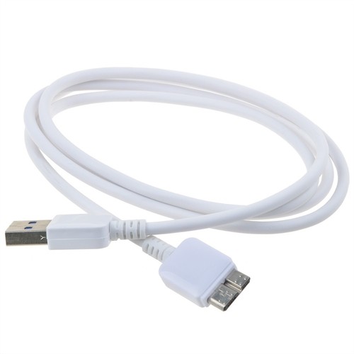 White USB 3.0 Data Cable Cord for Buffalo MiniStation Plus 2TB HD-PNT2 ...