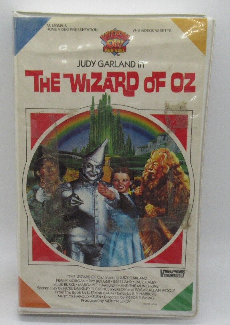 THE WIZARD OF OZ - VIDDY-OH FOR KIDS VHS VIDEO MOVIE, JUDY GARLAND MGM ...