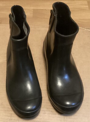 Sperry Top Sider Turf Waterproof Rubber Ankle Boots Womens 9 Black | eBay