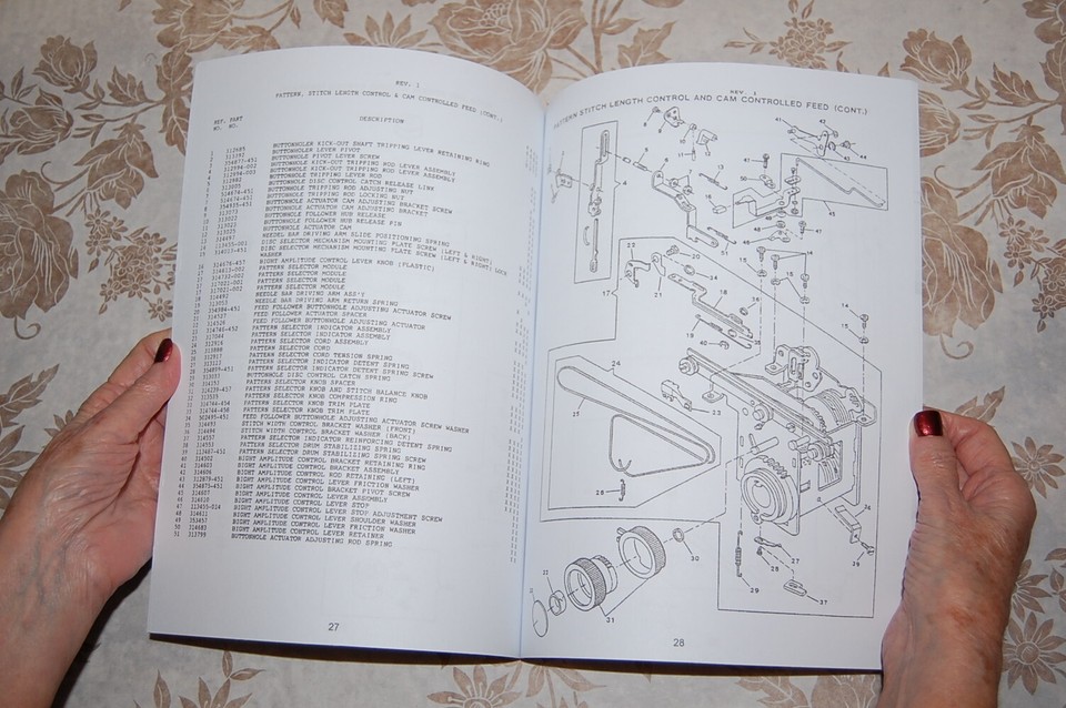 Illustrated Parts Manual to Service Singer 4610 4613 4617 4623 Sewing ...