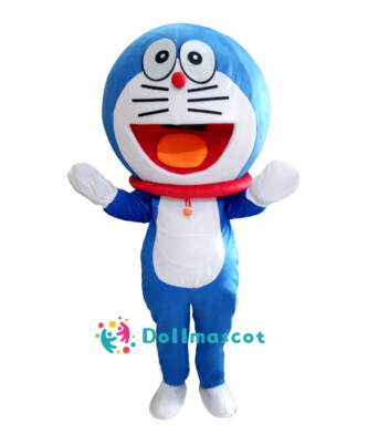 Adult Doraemon ドラえもん Mascot Costume Suits Cartoon Character Halloween ...