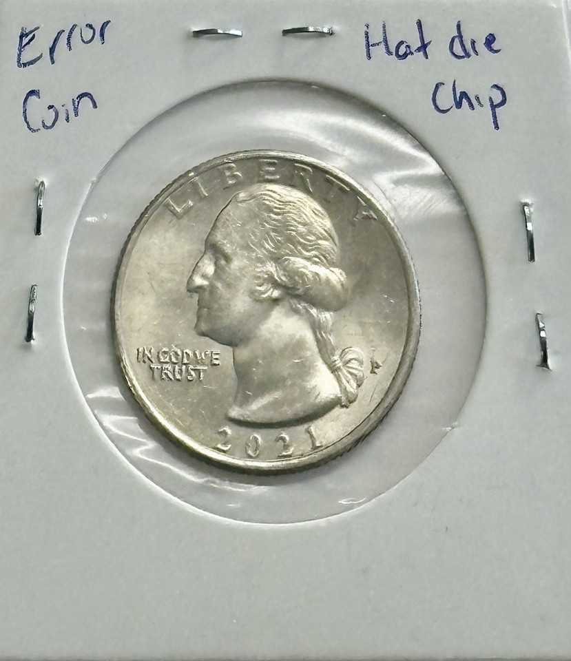 2021 P Washington Crossing Delaware Quarter Double Full Crown Die Chip ...