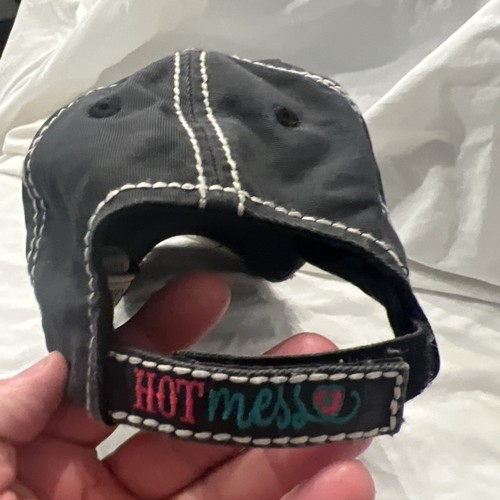Distressed Black Southern Hot Mess Cap Hat Strap Back Ships Free WOW KB ...