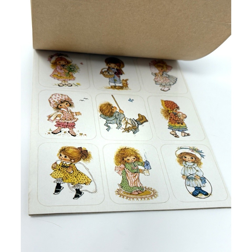 Vtg 70s Cute Little Girls & Critters Kitten Cat Stickers Perk Ups 19 ...