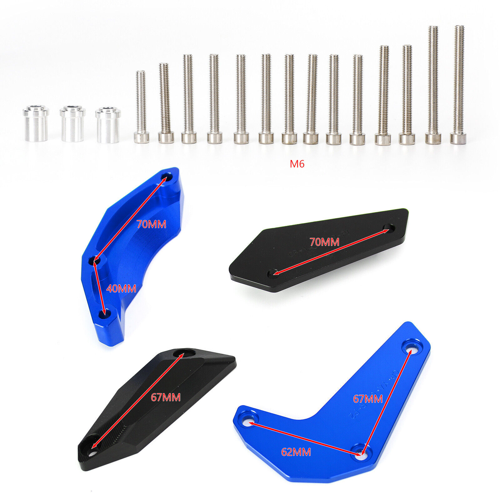 Engine Stator Slider Crash Pad Protector Guard For YAMAHA R1/R1S 15-19 ...