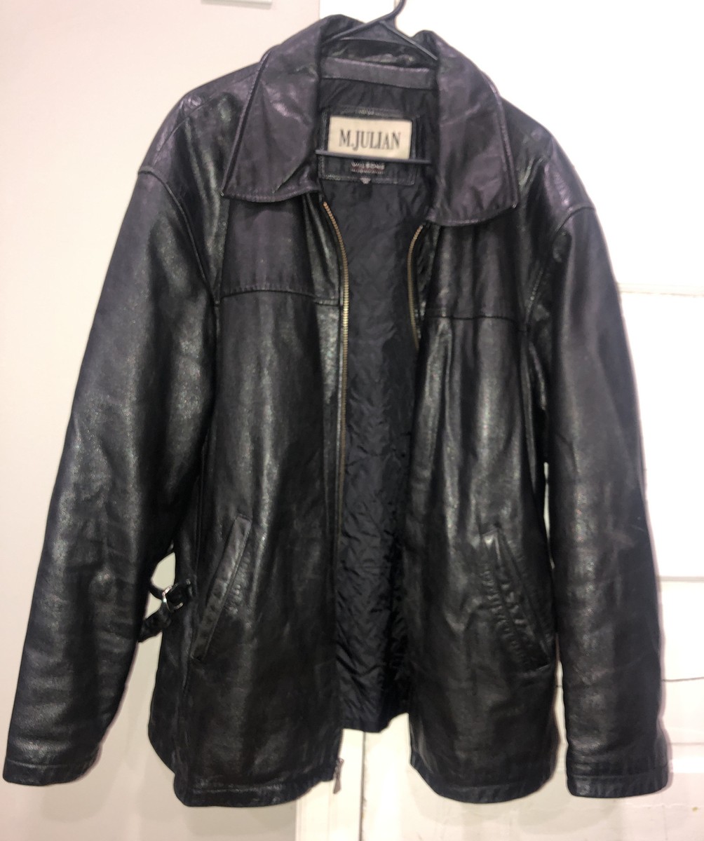 LEATHER JACKET WILSONS M. JULIAN Soft Mens Size XL Black LEATHER JACKET WILSONS M. JULIAN Soft Mens Size XL Black