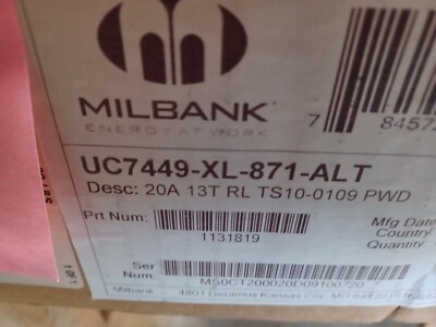 Milbank UC7449-XL-ALT 20A CT Rated W TS Prov RL New In Box | eBay