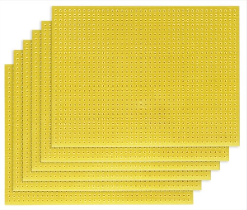 6 Pack 1,160 Holes Perf Board without Solder Pads, 3" × 4" (76.2 x 101 ...