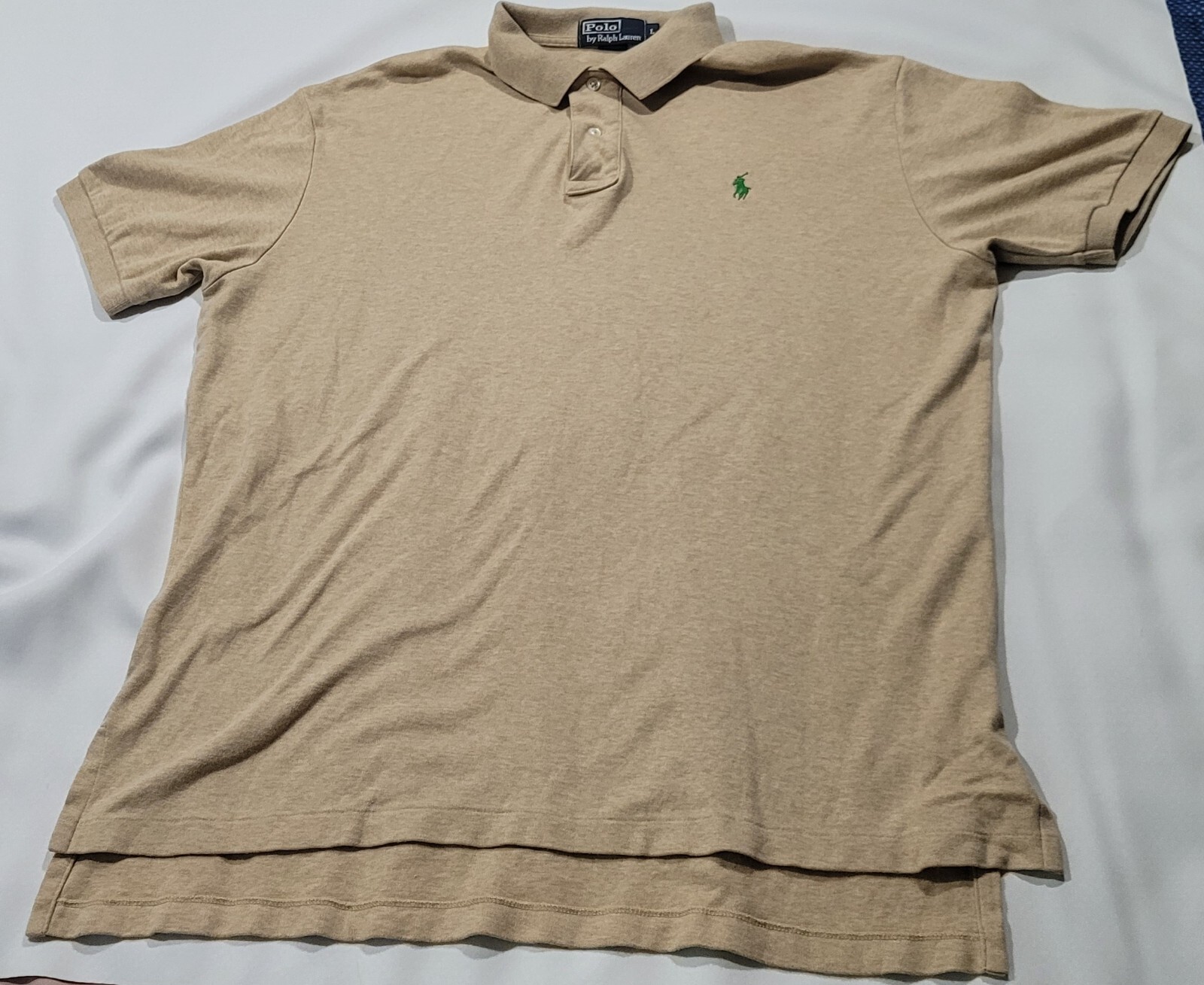 Polo Ralph Lauren Beige Polo Shirt Mens Large - Gem