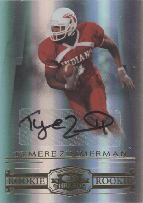 2007 Donruss Threads - Rookie Tymere Zimmerman #168 Signatures /250 (AU ...